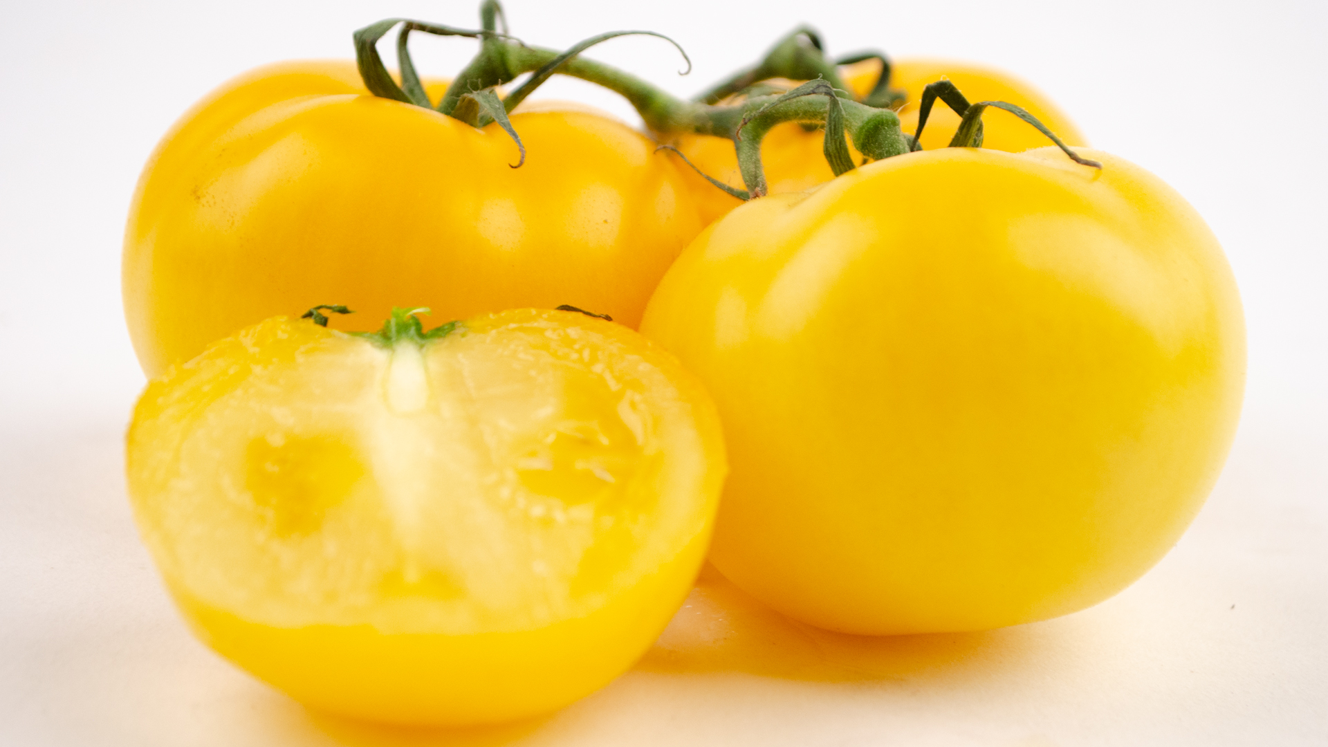 Spannende Tomaten Werden Gelb Fotos